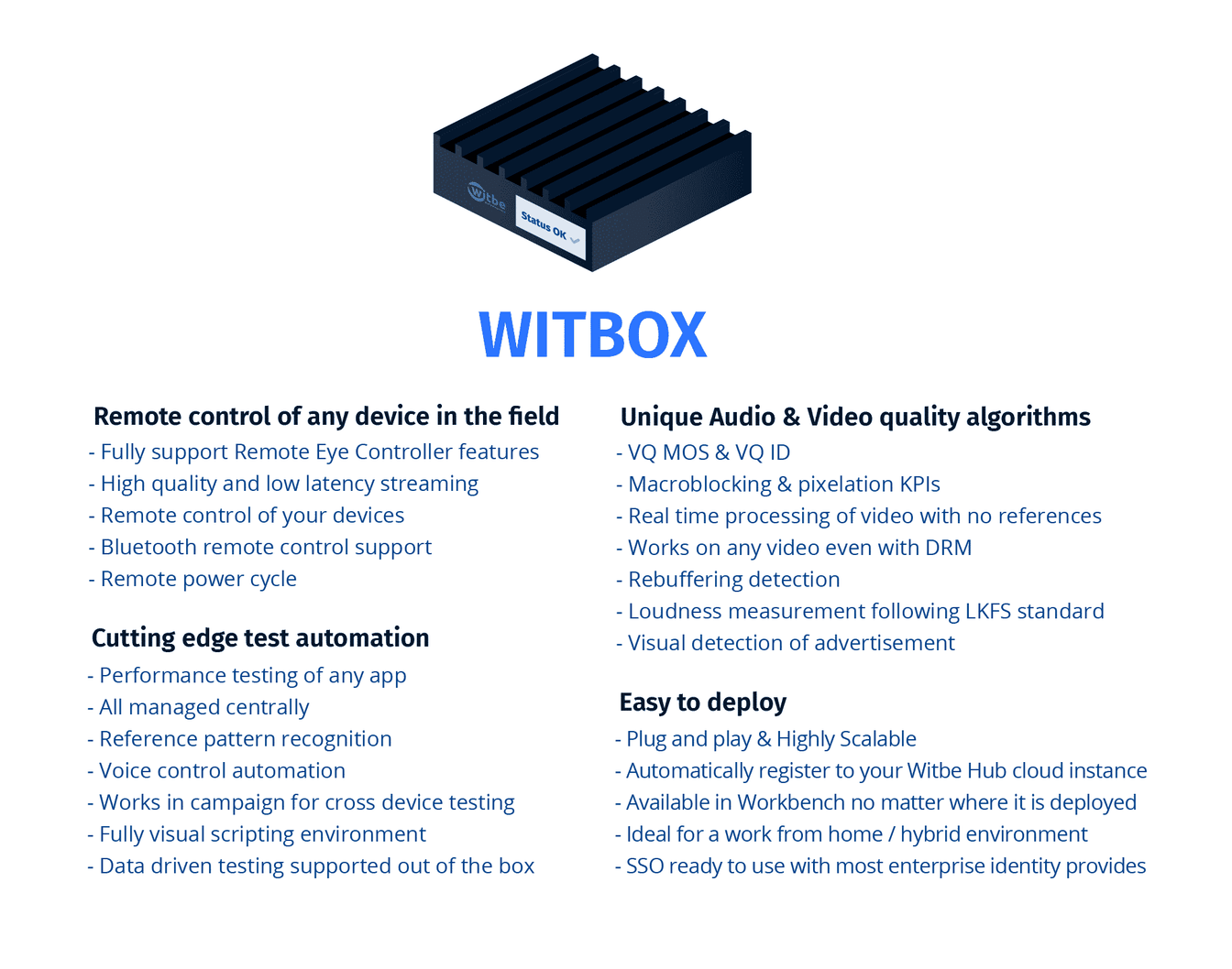 The smallest robot for remote control and automated testing on STB and ...